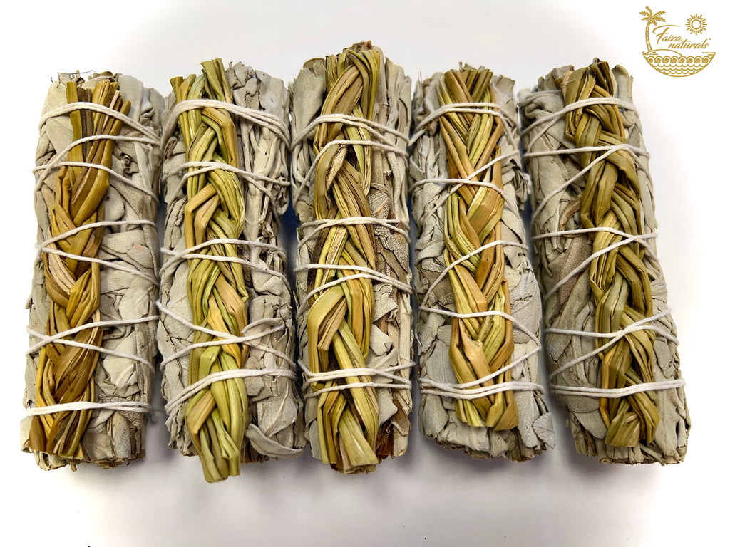 Braided Sweetgrass with White Sage Bundles – Halloween-Emporium
